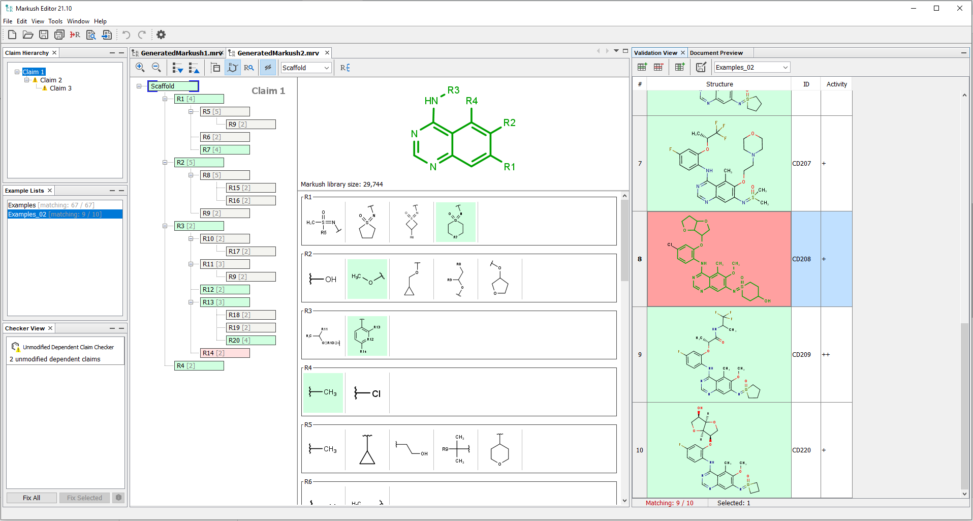 Markush Editor and MarkushTools